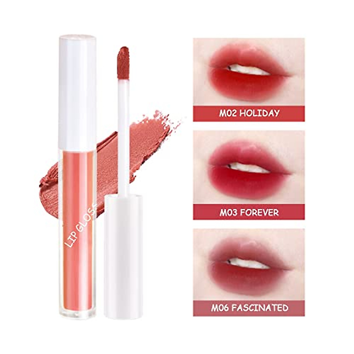 JDEFEG Makeup Mat Liquid Lipstick Lip Plumper Makeup Kit Long Lasting Velvet Lip Gloss Pigmented Lip Makeup Gift For Girls And Women 3Ml Sexy Lip Scrub(I)