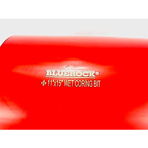 11" Inch Diamond Wet Core Drill Bit 1-1/4” Threaded by BLUEROCK Tools for Concrete Rebar Asphalt Brick Rock Masonry Hole Barrel Coring