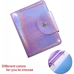 VNC 20 Slots Nail Art Stamp Plate Holder Stamping Plates Storage Bag Cases Rainbow Replaceable XL Plates Big Size 9.5x14.5CM Organizers (A-Purple)