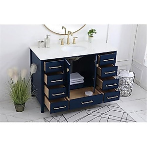 Elegant Kitchen and Bath 48 inch Single Bathroom Vanity Cabinet - Blue