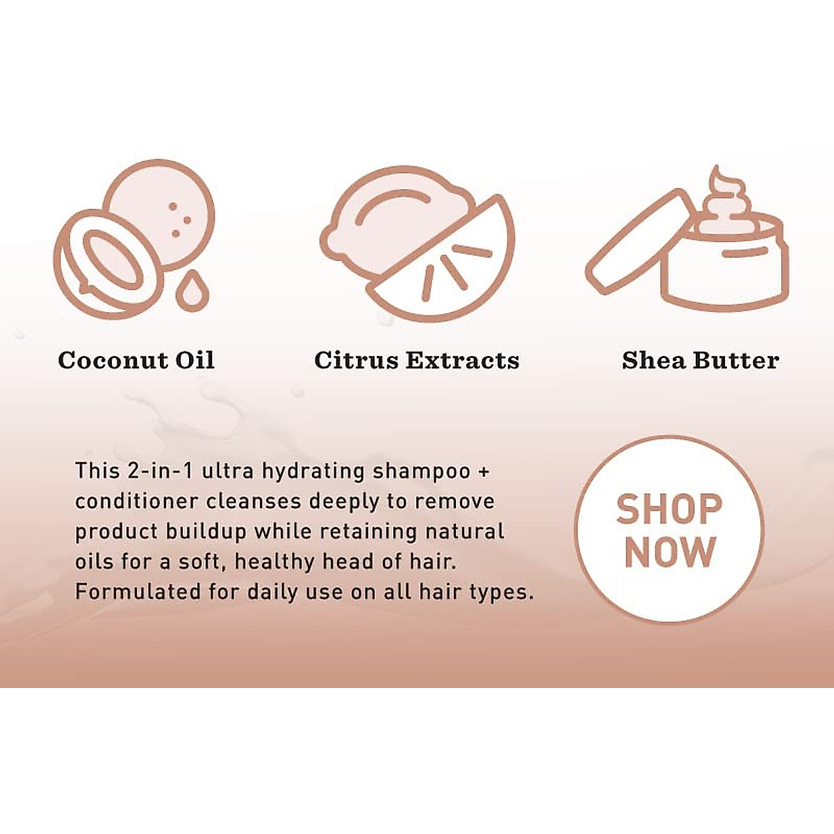 Beast 2 in 1 Moisturizing Shampoo and Conditioner for Cleansing and Hydrating with Coconut Oil, Shea Butter, & Vitamin E for Men and Women