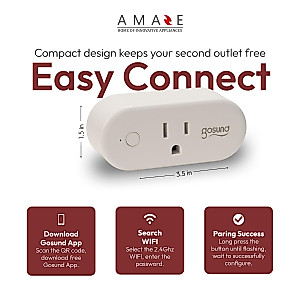 Amaze Electric Halogen Infrared Wifi Patio Heater 1500w with Smart WIFI Plug for Outdoor, Indoor, Patio, Backyard, and Garage heater