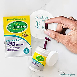 Culturelle Healthy Metabolism + Weight Management Probiotic Capsules (Ages 18+) – 30 Count – Helps Safely Manage Weight & Promote The Metabolism of Fats, Carbs & Proteins – Caffeine & Stimulant Free
