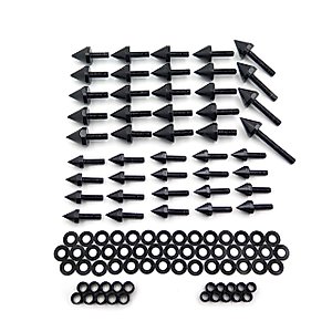 HTTMT MT215-008- Black Spike Fairing Bolts Compatible with 1999-2000 CBR 600 F4 2001-2007 Cbr600 F4I