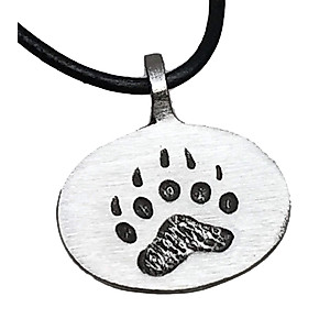 Trilogy Jewelry Pewter Bear Claw Paw Gay Pride LGBT Pendant, Black Necklace Cord with Clasp