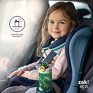 Zak Designs Sage Minecraft Kids Water Bottle For School or Travel, 16oz Durable Plastic Water Bottle With Straw, Handle, and Leak-Proof, Pop-Up Spout Cover (Creeper)