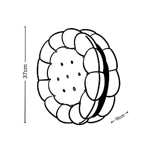 14'' Biscuit Shaped Seat Cushion Short Plush Pillow for Livingroom Decor Graduation Gift (Pink)