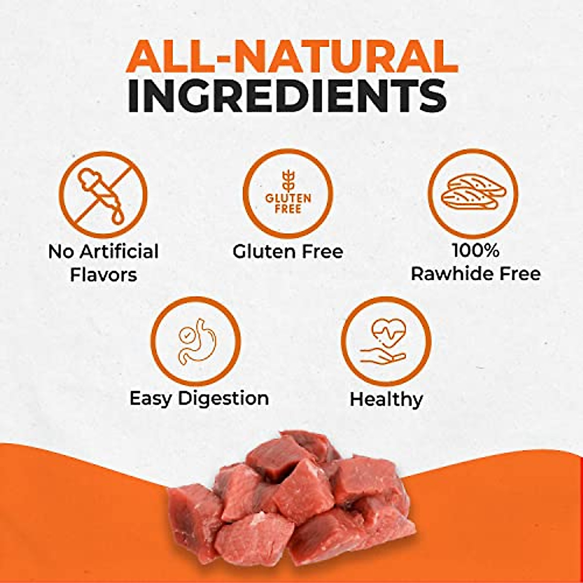 Canine Naturals Beef Chew - Rawhide Free Dog Treats - Made With Real Beef - Poultry Free Recipe - All-Natural and Easily Digestible - 10 Pack of 5 Inch Stick Chews