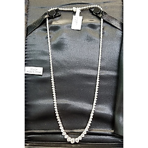 10 Carat Round 14K White Gold 17 "Graduate Diamond Tennis Riviera Necklace (J-K Color, I1-I2 Clarity) Graduating Value Collection 3 Prong