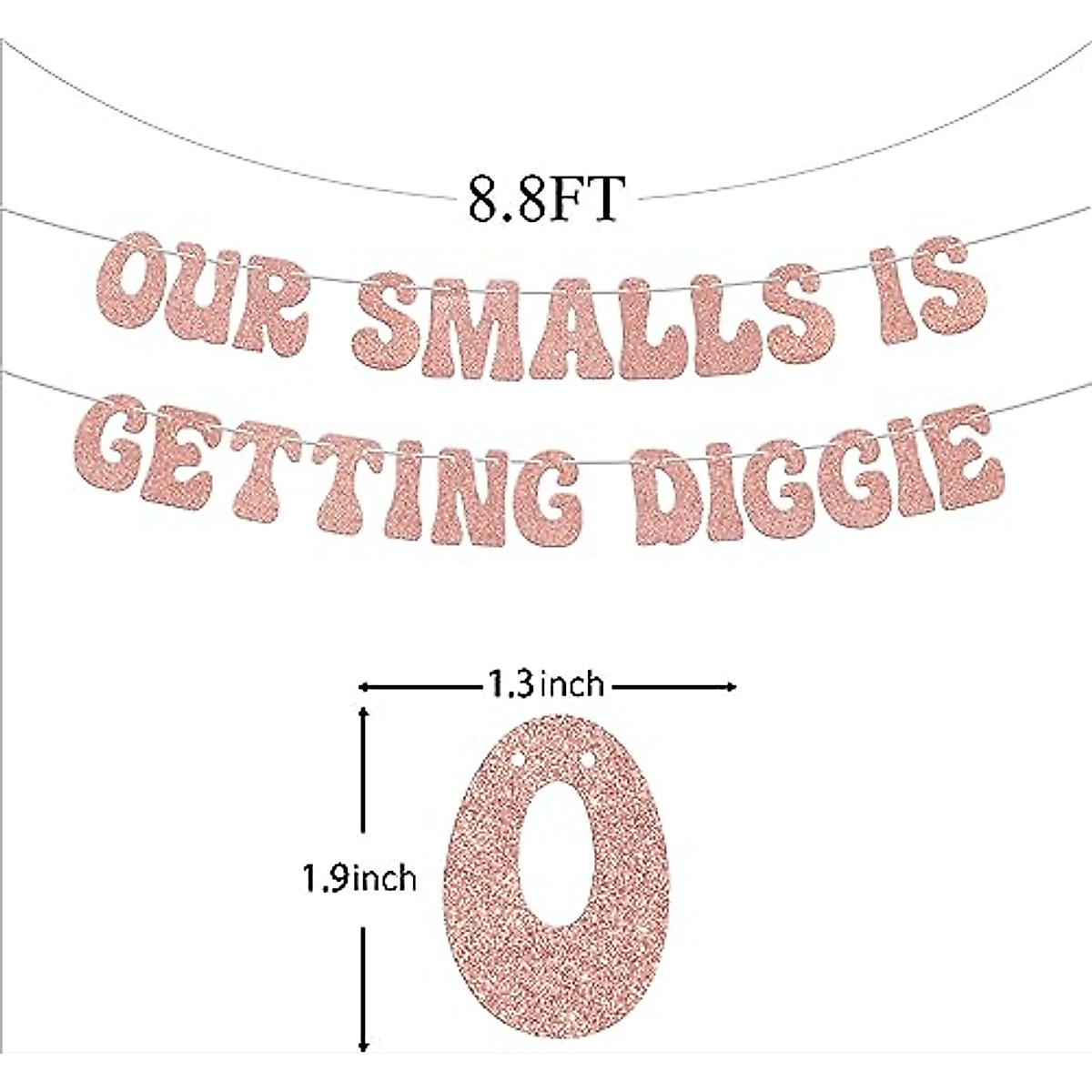 Our smalls is getting biggie banner, 1st Birthday Decorations，Notorious The Big One Biggie 1st Birthday Decor For Kids, Hip Hop Theme First Birthday Baby Shower Party Supplies Rose Gold Glitte.
