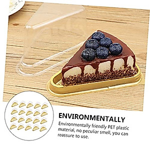 OATIPHO 50pcs Sandwich Box Mini Cake Boxes Cake Plastic Container Clear Container Bakery Box Moon Cake Packing Box Cheesecake Boxes Disposable Cake Boxes Packing Cake Boxes Blister Dessert