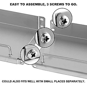 Flaovoth Shelf for Stove Top, 30’’ Shelf for Kitchen Stove Stainless Steel Over the Stove Spice Rack with Rail to Prevent Falling, Non Magnetic