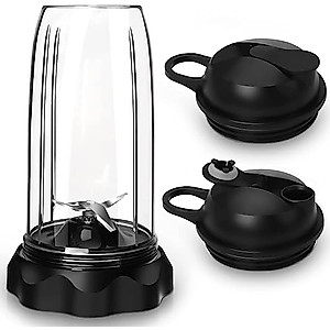 24oz Cup Pro 1000 Blender Blade Compatible with Nutri-bullet Blender Combo Select 1200 1000W Blender Motor Base NBC12A With 2x Lids Replacement Part For Combo Easy Twist Extractor Blade