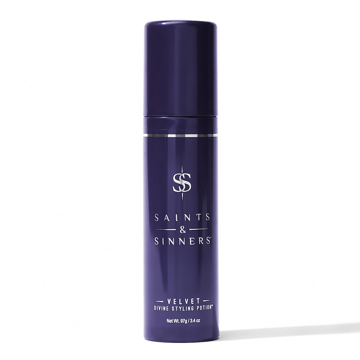 Saints & Sinners Award Winning Velvet Divine Hair Styling Potion, Thermal Protectant, Shine & Defrizzes Hair, Moisturizing Anti-Frizz Hair Cream, Helps Dry Hair, 3.4 oz