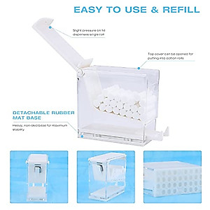faruijie Dental Cotton Roll Dispenser Holder Organizer Hygienic Cotton Roll Divider Professional Clinic Home Use Transparent Press Type