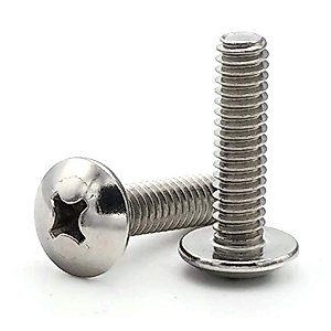 Phillips Truss Head Machine Screw 18-8 Stainless Steel - #10-32 x 3/4" Qty-100
