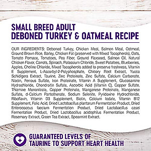 Wellness Complete Health Small Breed Adult Dry Dog Food with Grains and Real Turkey, Natural Ingredients, Omega Fatty Acids, and Probiotics, Made in USA (12-Pound Bag)”