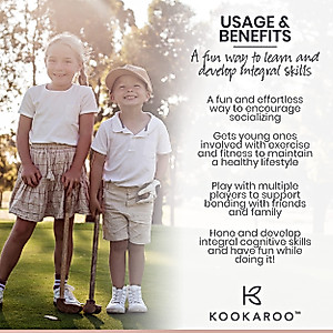 KOOKAROO Toddler Golf Set Ages 3-5 - Kids Golf Clubs 3-5 - Kids Golf Set - Golf Set for Kids 4-8 - Baby Golf Toy - 2 Year Old Golf Set - Toddler Golf Clubs Age 2 - Mini Golf Set - Baby Golf Clubs