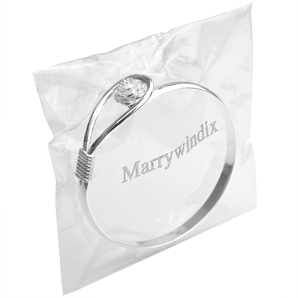 Topbuti 925 Sterling Silver Bracelet Plated Cuff Bangle Bracelet Fashionable Flower Pattern Chain Bracelet Gift for Woman, Valentine's Day Mother's Day 7.7 Dia