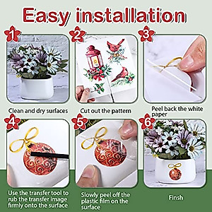 9 Sheets Sunflower Rub on Transfer for Furniture Craft and Wood Fall Rub on Decal Stickers Stencil Thanksgiving Pumpkin Flower Butterfly Bird Dragonfly Christmas Decor 6 x 6 Inch (Elk)