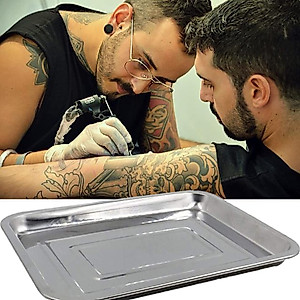 Stainless Steel Tray - Yangna 3 Pack Dental Tray 13.5'' X 10'' Stainless Steel Trays Piercing Instrument Tray Flat Tool