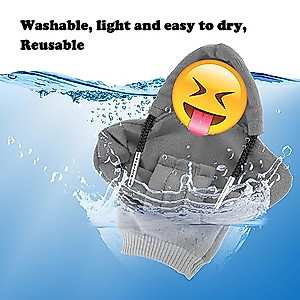 OFBAND Car Gear Shift Cover,Cute Gear Shift Knob Hoodie for Car Decorations & Protections,All Seasons Universal Car Accessories Interior Shifter Cover Fits Car Truck SUV (Grey)