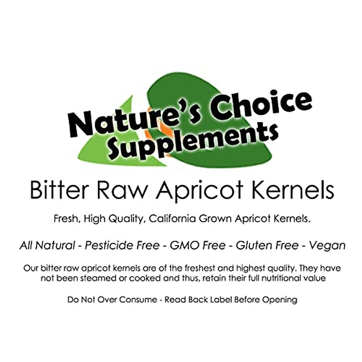 Bitter Apricot Kernels, 8 oz, 375 Raw Apricot Seeds, 100% All Natural, GMO Free, Pesticide Free, Gluten Free, Vegan