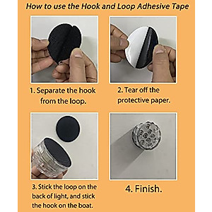 Seaponer Boat Lights Wireless Battery Operated, Waterproof Marine Led Light for Deck Light Courtesy Interior Lights, for Fishing Kayak Duck Jon Bass Boat, RGB Multi Color Remote Controlled, 2pcs