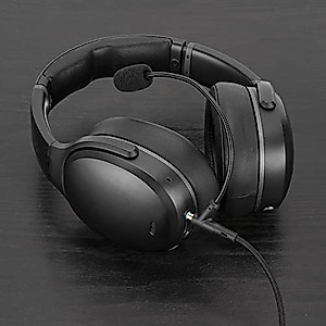 Geekria Boom Mic Headphones Cable Compatible with Skullcandy Hesh Evo, Crusher Evo, Venue Headsets, 3.5mm Jack Nylon Braided Replacement Cord with Boom Microphone for Gaming & Meeting (5.6 ft)