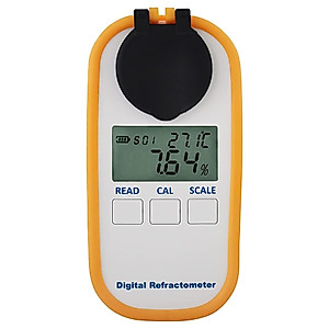 WIKINK Handheld LED Digital Refractometer, 0~90% Brix Meter Refractometer, Dairy Cow Colostrum Concentration Meter, Protein Content Tester Meter, for Sugar Content Test