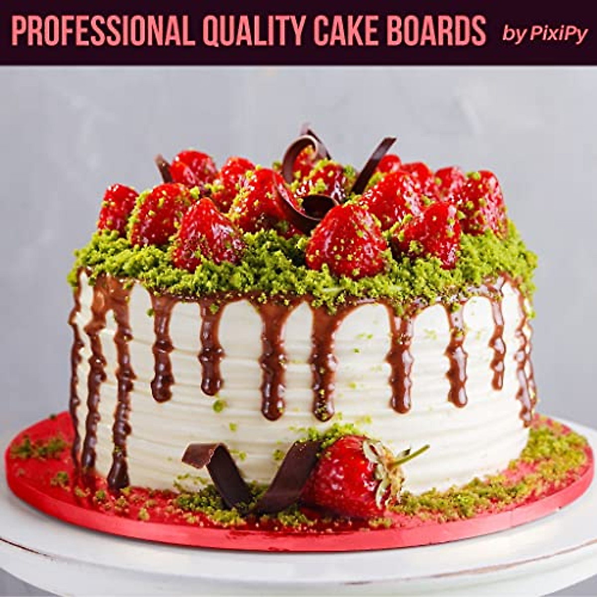 12 Inch Cake Boards - 4Pack Cake Drums 12 Inch Dia - Disposable Cake Board Circles - Reusable Round Cake Boards - Cake Base Cardboard Cake Rounds - Cake Decorating Supplies & Baking Supplies