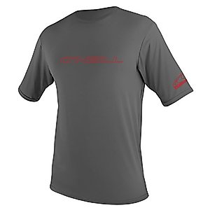 O'Neill Youth Basic Skins UPF 50+ Short Sleeve Sun Shirt, Graphite,14