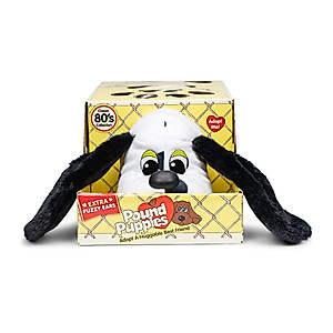 Pound Puppies Classic Plush - Dalmation with Black Spots (Long Fuzzy Ears)