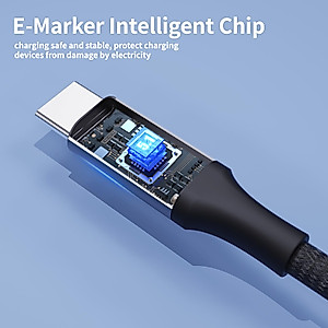 SUTWKAM USB C 3.2 Gen 2 Cable Full Featured [100W Charge, 20Gbps Data, 4K Video] Compatible with USB C Monitor, PSS Drive, Thunderbolt 3/4, iPhone, Samsung, MacBook, Pad, Laptop and More