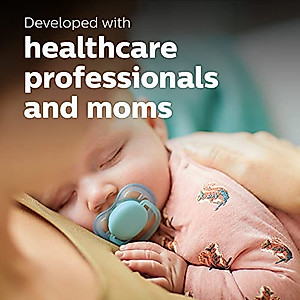 Philips AVENT Ultra Air Pacifier, 6-18 Months, Pink/Peach, 4 Pack, SCF245/42