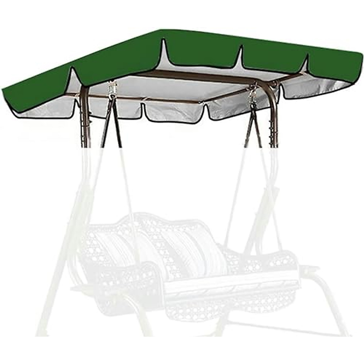 BTURYT Replacement Canopy for Swing Seat 2 ; 3 Seater Sizes, Garden Swing Canopy Replacement Waterproof, Outdoor Garden Chair Awning Cover