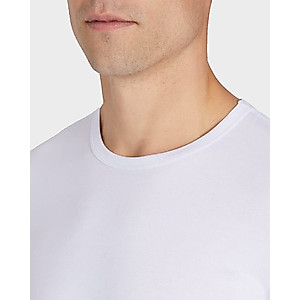 32 DEGREES Men's 2-Pack Performance Lightweight Thermal Baselayer Crewneck Long Sleeve Shirt Top | Moisture Wicking | Anti Odor, WHITE/CHARCOAL HEATHER, X-Large