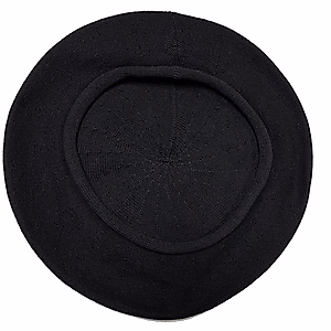 Parkhurst 11 1/2 Inch Cotton Beret Black
