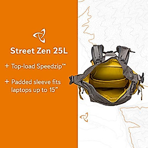 MYSTERY RANCH Street Zen Travel Pack - Hiking Backpack, Lemon/Gravel, 25L