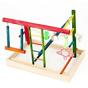 Penn-Plax Bird Life Wooden Playpen – Perfect for Cockatiels and Conures – Large