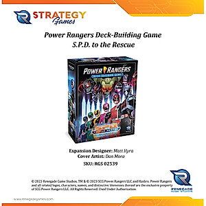 Renegade Game Studios Power Rangers Deck-Building Game: S.P.D. to The Rescue - Expansion Set, Introduces Stackable Cards, Renegade Game Studios, 2-4 Players, 30-70 Mins, Ages 14+