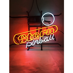 Neon Signs Gift Stern Pinball Real Glass Beer Bar Pub Recreation Room Game Room Wall Window Decoration