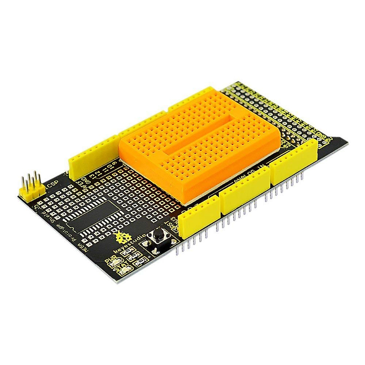 KEYESTUDIO MEGA Prototype Shield V3 Board for Arduino Mega R3 2560, with 170 Points Breadboard Solderable, Easy to Use, Great for Prototyping Circuit Building Projects