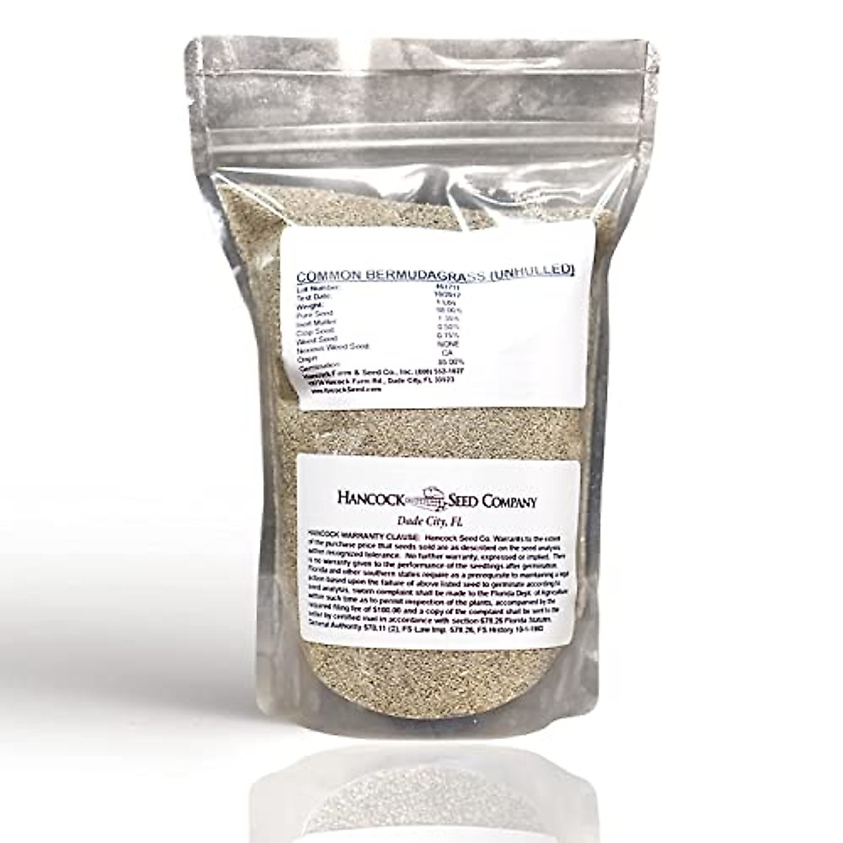 Hancock Seed Co. Common Bermuda Grass Seeds- Raw & Unhulled - 5 lbs.