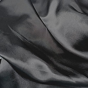Premium Satin Charmeuse Wedding Bridal Silky Fabric 60" Wide (Charcoal)