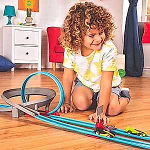 Driven by Battat – Toy Car Racing Loop Playset – 28Pc Toy Racing Loop Set – Race Car Toys and Playsets for Kids – Pullback Cars – 3 Years + – Turbo Dash (28pc)