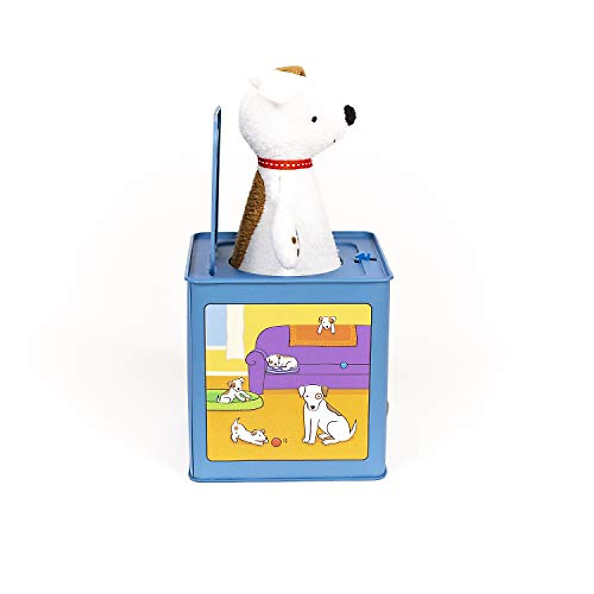 Jack The Dog Tin Jack in The Box,6.8 x 6.4 x 5.4 inches