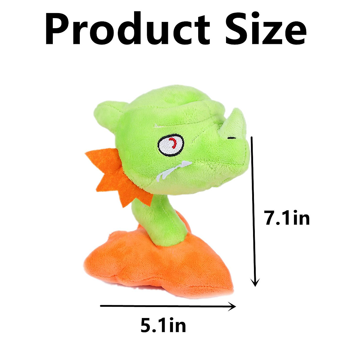 JHESAO 7.5" Plants and Zombies Snapdragon Plush Zombies Toys PVZ Plushies 1 2 Stuffed Soft Doll for Children Fans, Great Gift for Halloween, Christmas New