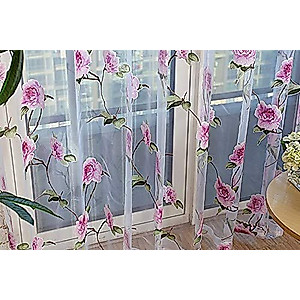 Dolce Mela DMC478 Sheer Curtain Panels 60 x 100 inch Tall Window Treatments, Paris Bedding & Home Decor