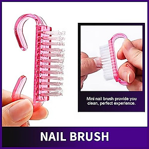 HNYYZL Gel Nail Polish Remover Tools Kit with 10 Plastic Nail Clip, 550 Lint Free Nail Wipes Cotton Pads, 100ml Nail Polish Remove Bottle, Nail File Grit 100/180, 1 Nail Brush, and 2 Cuticle Pusher